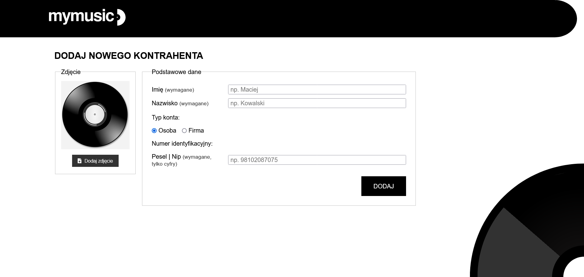 Portfolio Usigna | Projekty | MyMusic